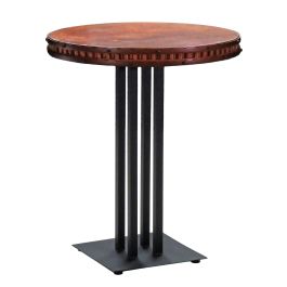 Placa 4-Leg Hammered Copper Pub Tables