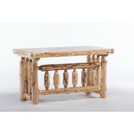 Cedar Lake Solid Wood Log Writing Desk