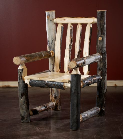 Rustic Aspen Log Dining Chair