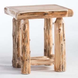 Cedar Lake Solid Wood Square Log Coffee Table
